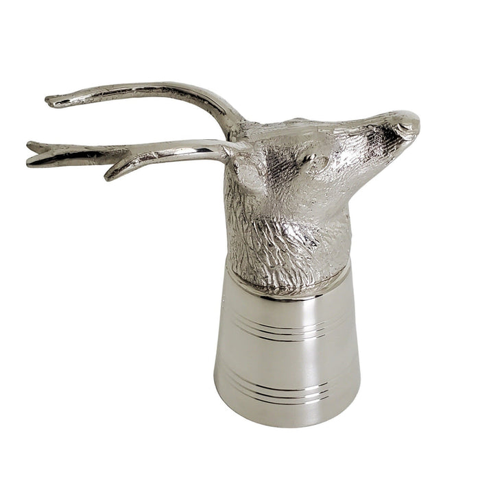 Cast Aluminum Deer Head Shot Glass